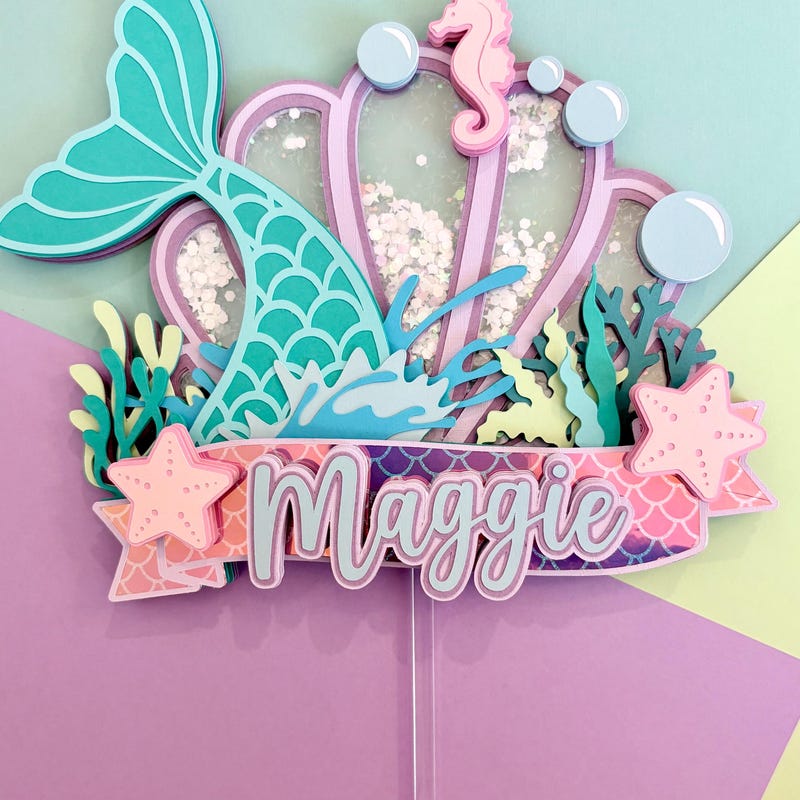 Mermaid Cake Topper - Etsy