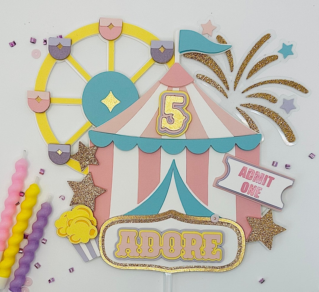 Carnival Cake Topper/circus Cake Topper/carnival Party Decorations - Etsy