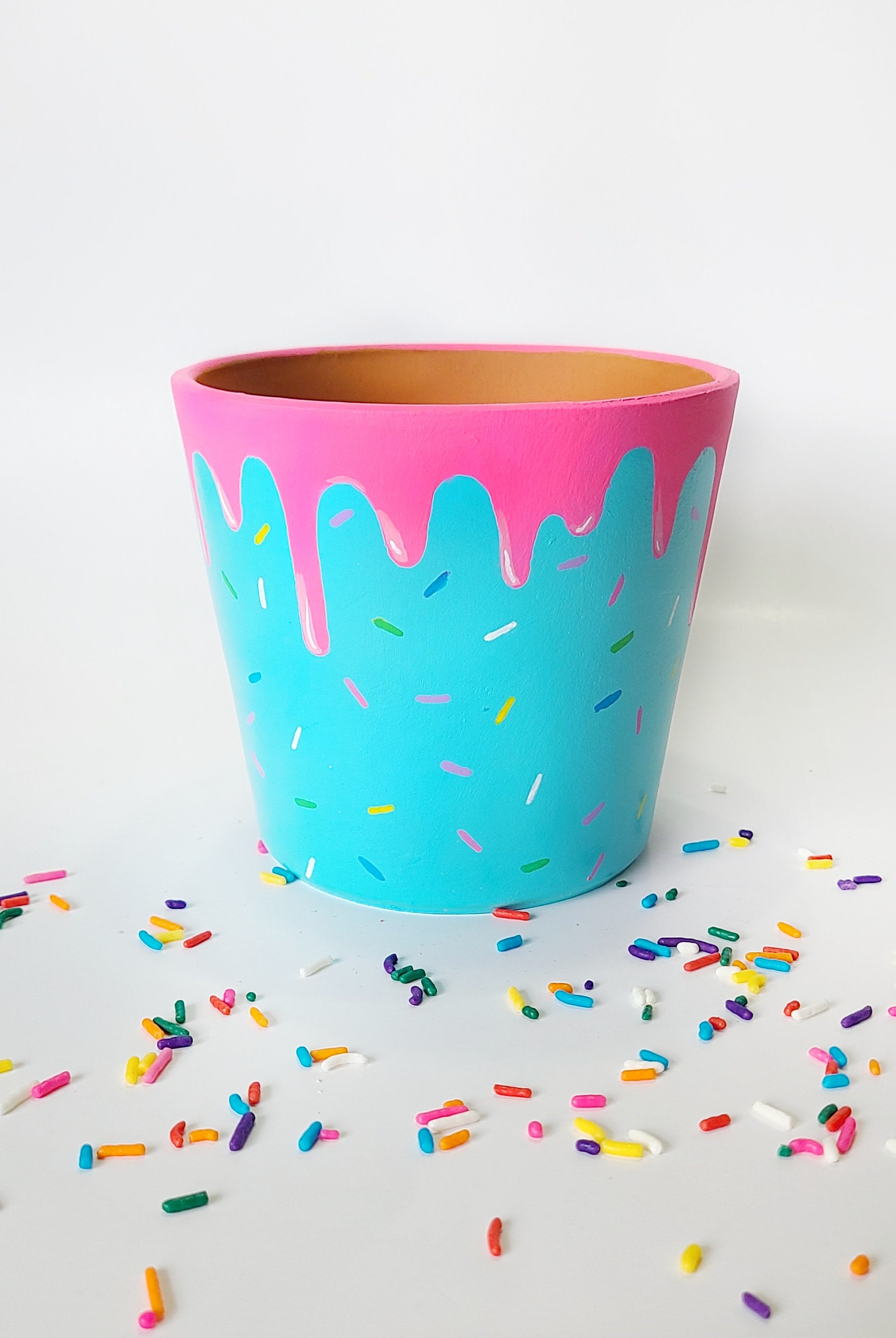 Drip Cake Hand Painted Pot - Etsy
