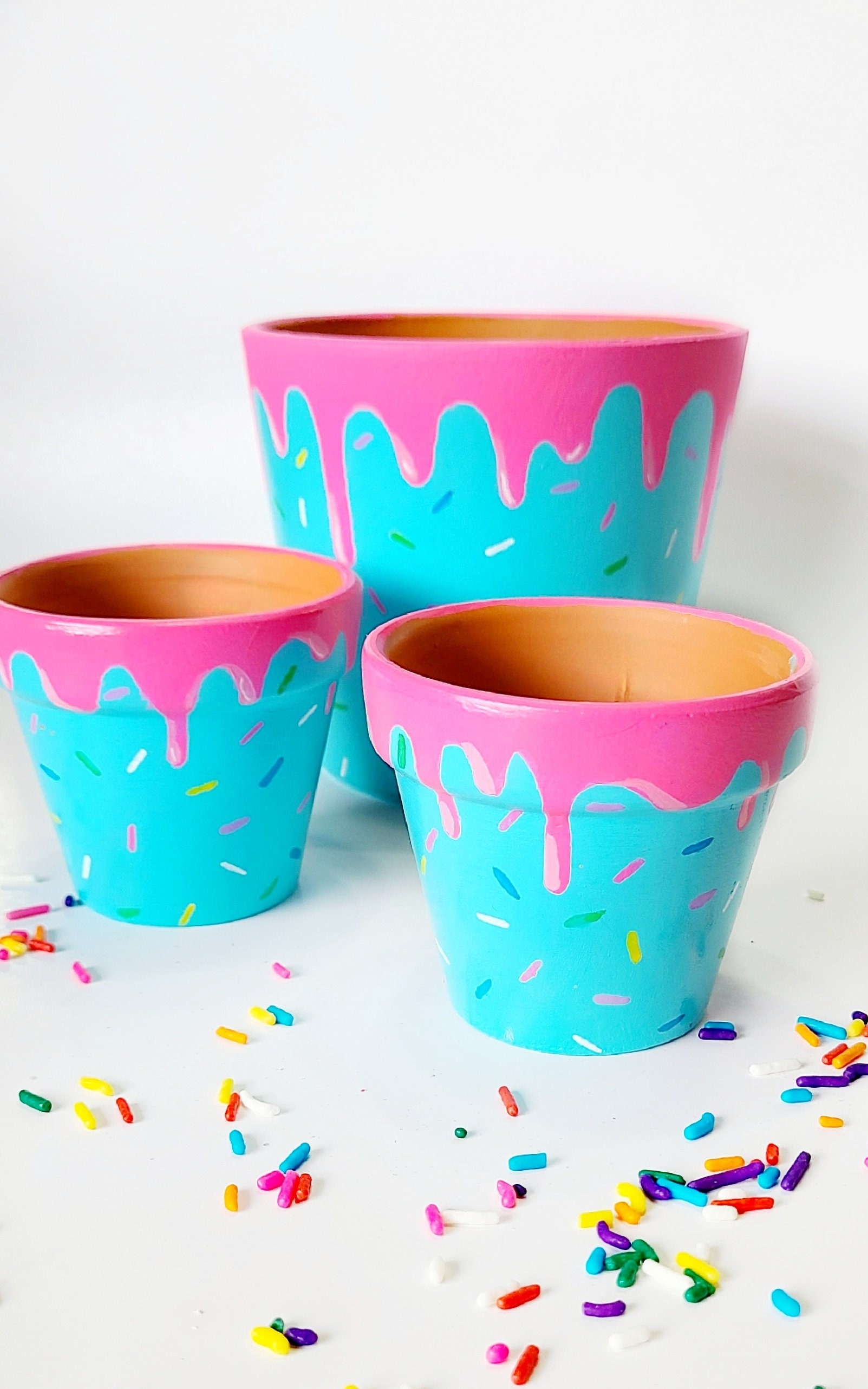 Drip Cake Hand Painted Pot - Etsy