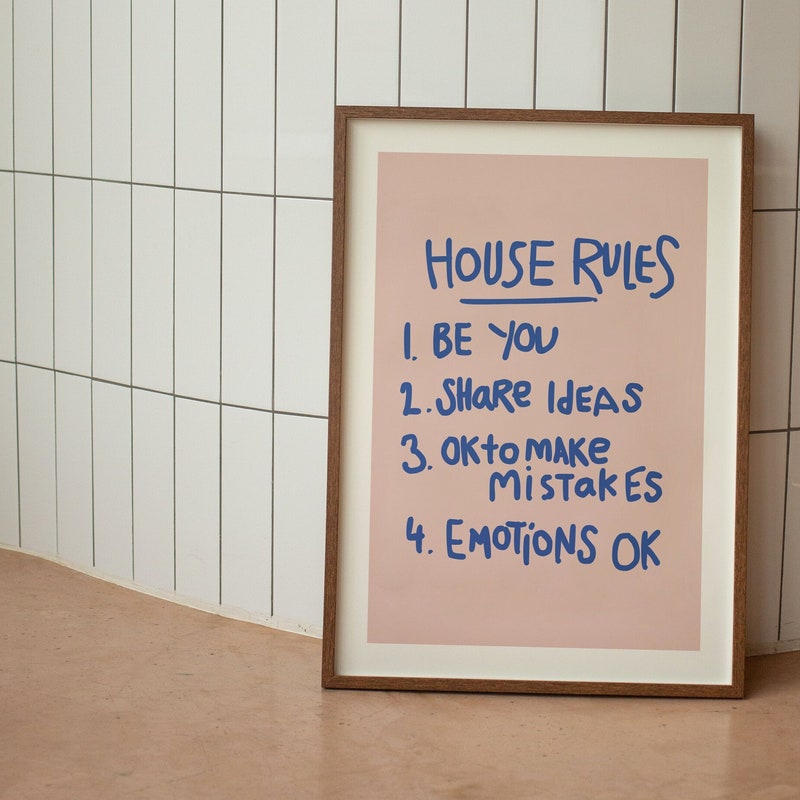 House Rules Art - Etsy