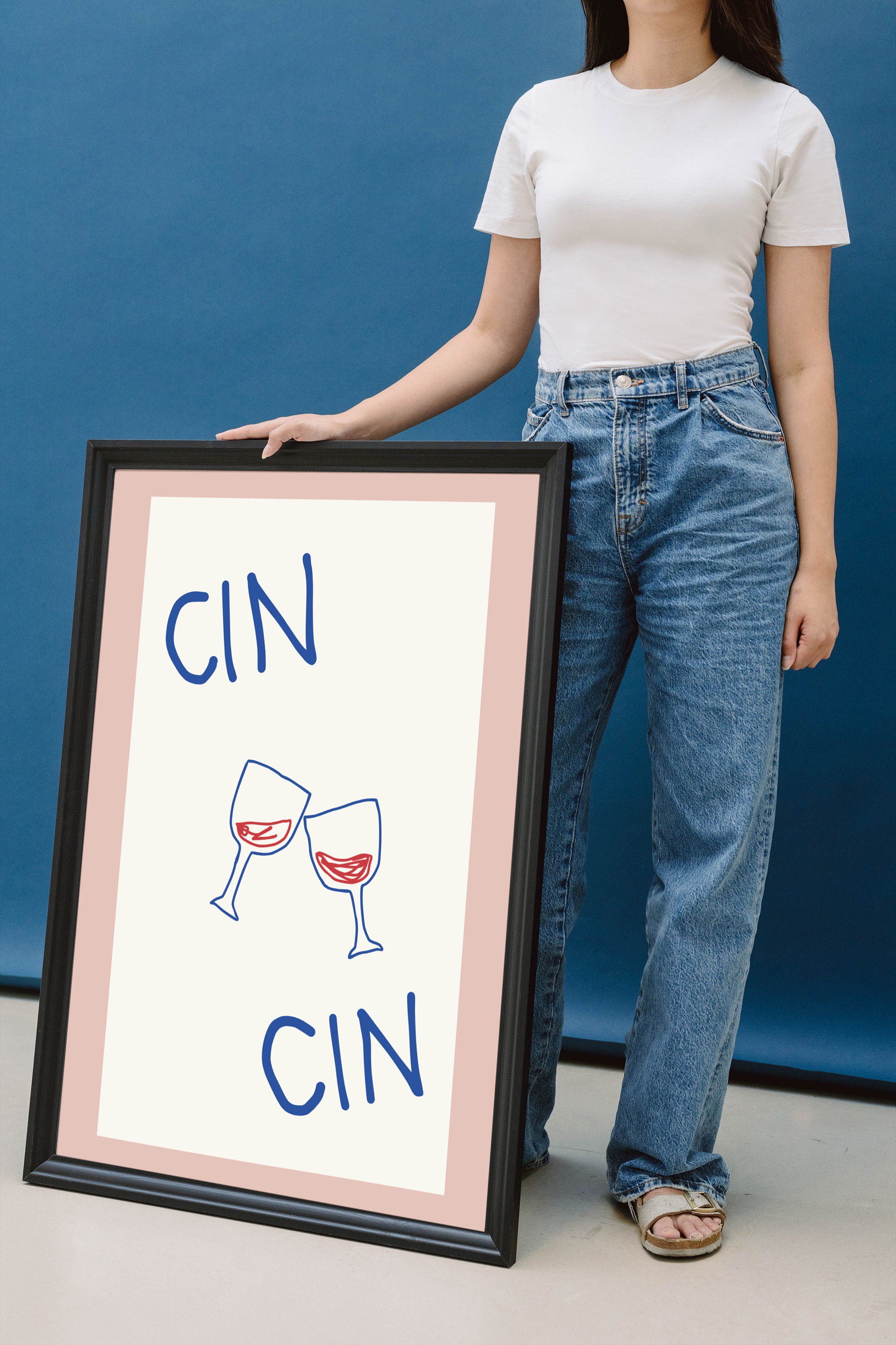 CIN CIN Digital Poster I Cin Cin Print I Wine Glasses Cheers - Etsy
