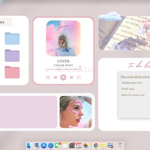 Taylor Swift Desktop Wallpaper Organizer, Mac Windows Organizer, Lover ...