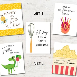 5 Birthday Pun Cards With Envelopes (5 Mixed Cards) - Etsy