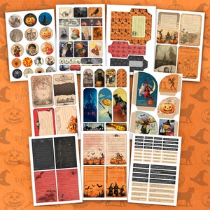 Halloween Vintage Junk Journal Printable Kit: Digital Download, Spooky ...