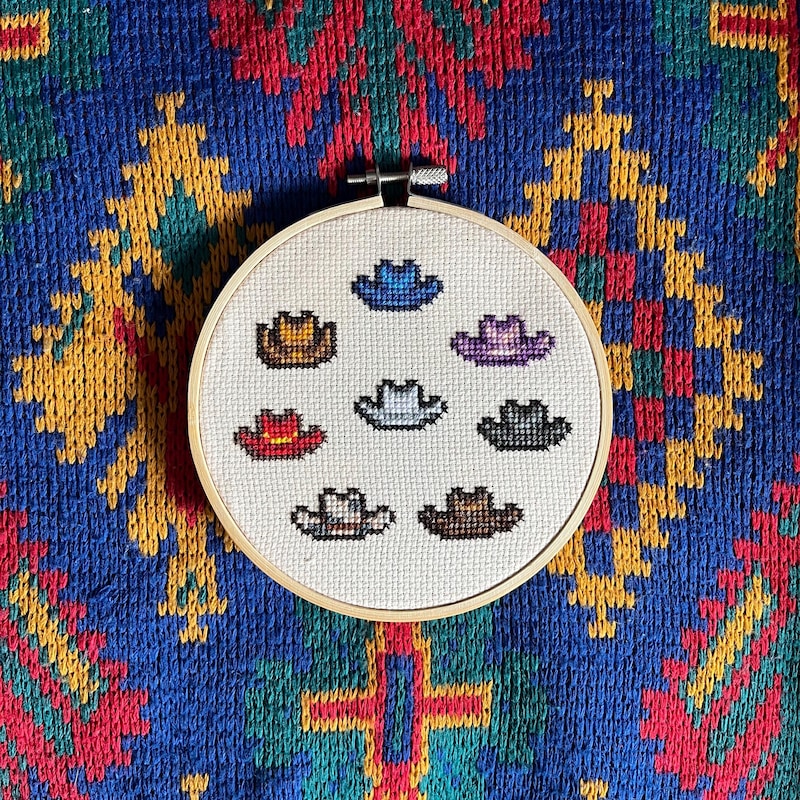 Cowboy Cross Stitch - Etsy