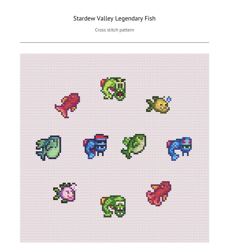 Stardew Valley Legendary Fish Cross Stitch Pattern - Etsy
