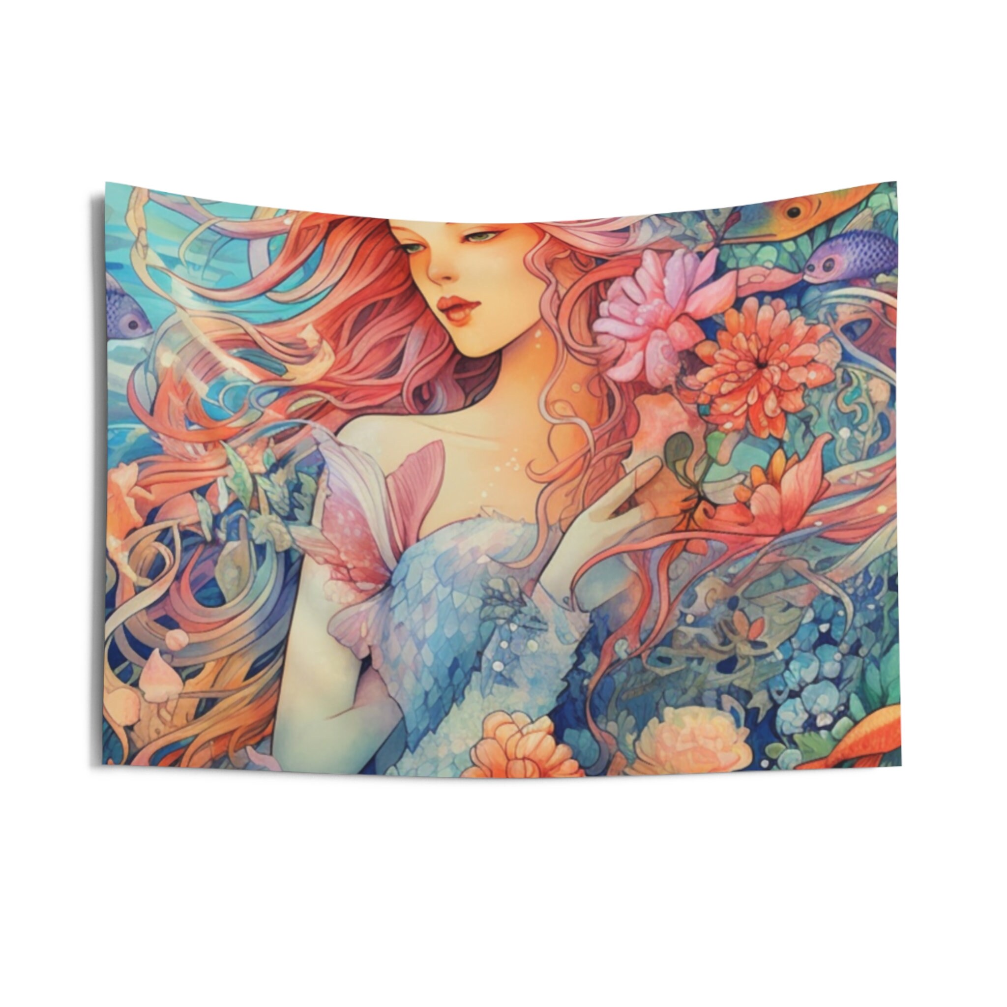 Enchanting Mermaid Indoor Wall Tapestrie - Etsy