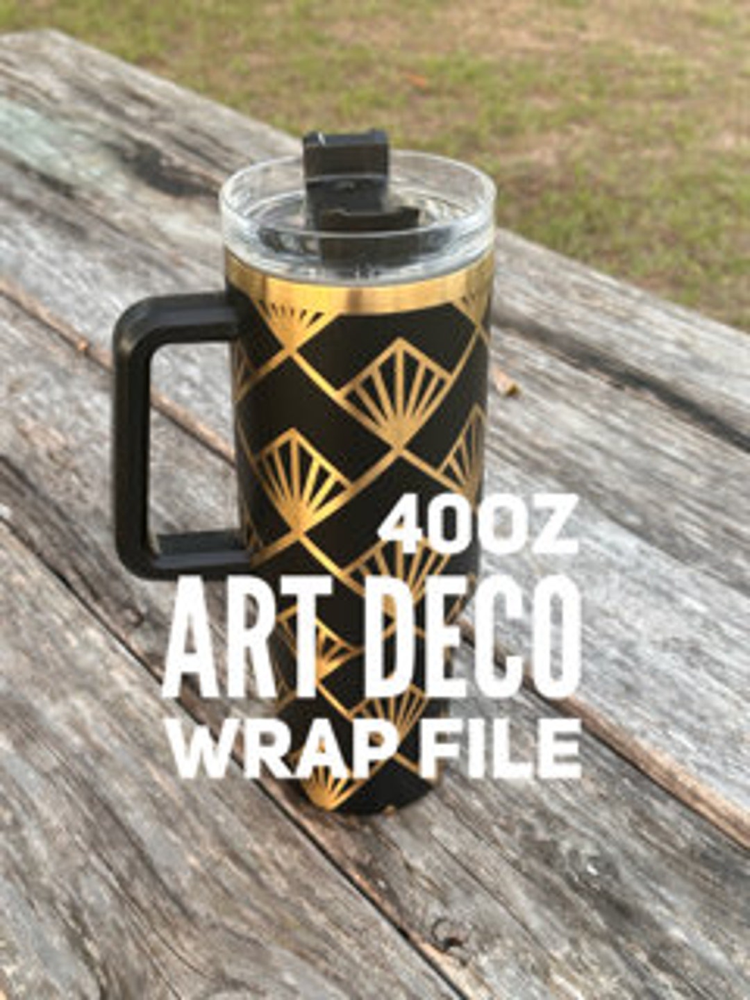 40oz Art Deco Wrap File - SVG - Lightburn - Etsy