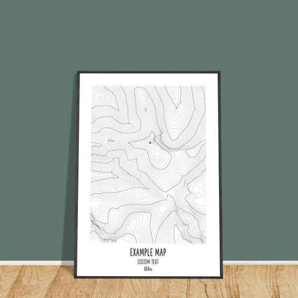 Contour Map - Etsy