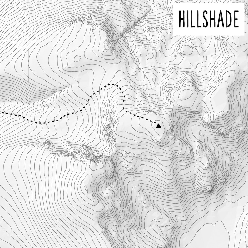 Custom Route Map Topographic Map Map Print Contour Map Hiking Map ...