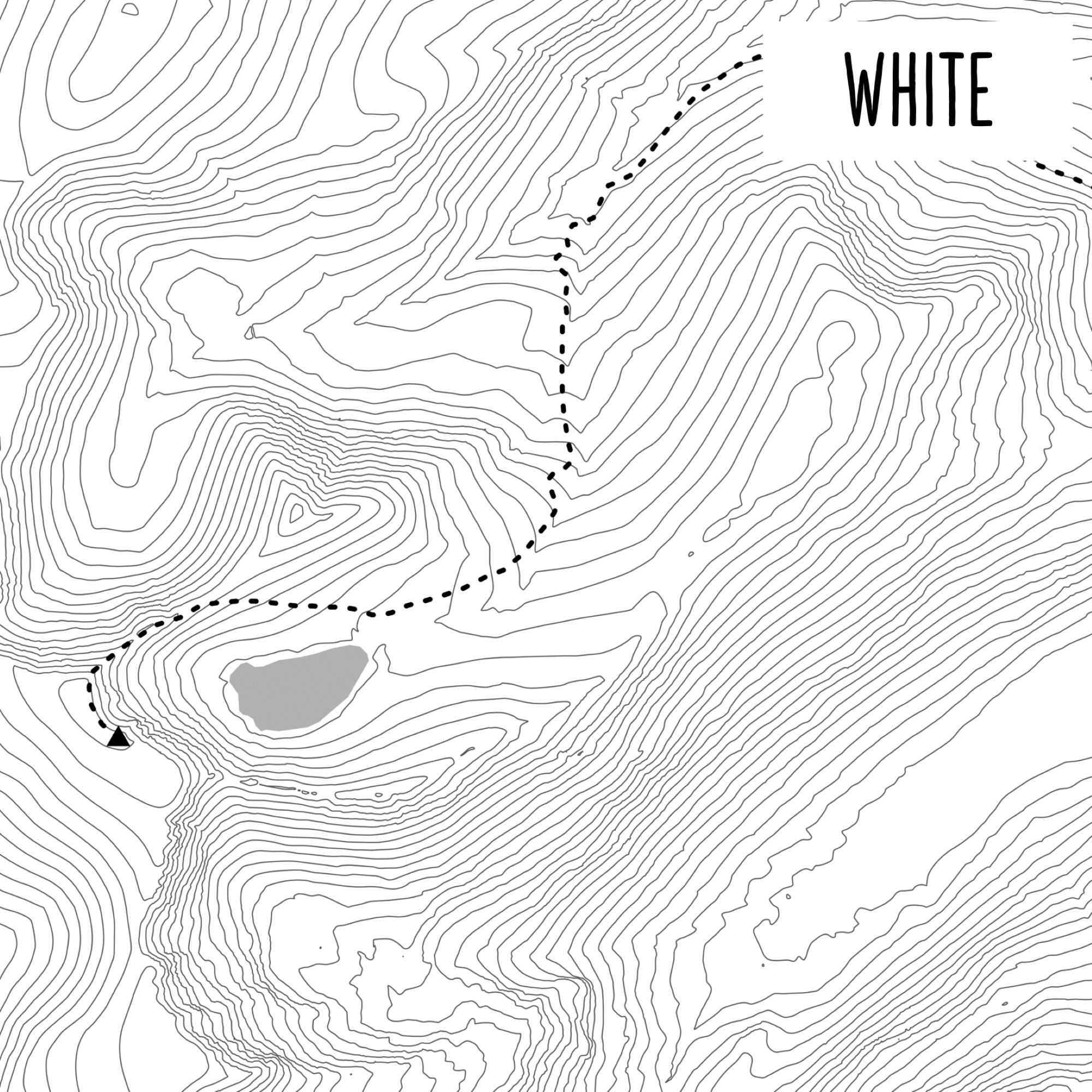 Helvellyn via Swirral Edge Route Map Topographic Map Print Contour Line ...