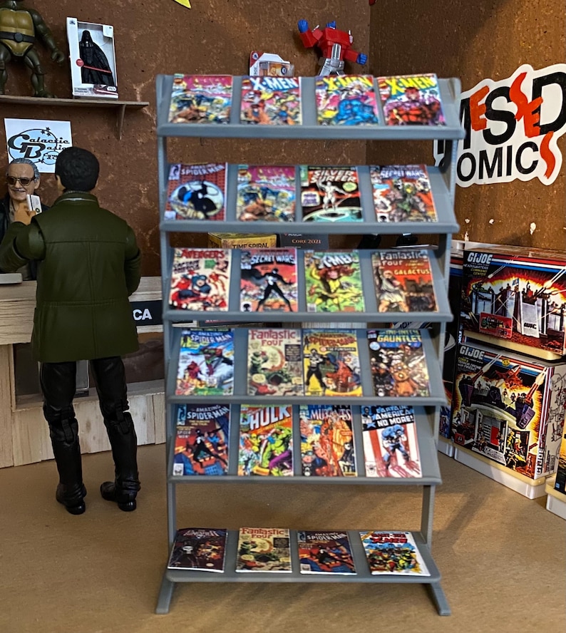 1/12 Scale Comic Books, Long Boxes and Comic Book Rack/shelf. - Etsy