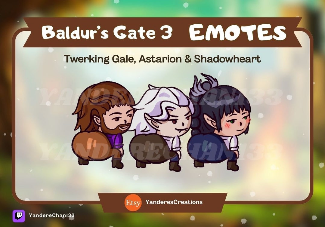 Baldur's Gate 3 Twerking Emotes Gale, Astarion & Shadowheart - Etsy
