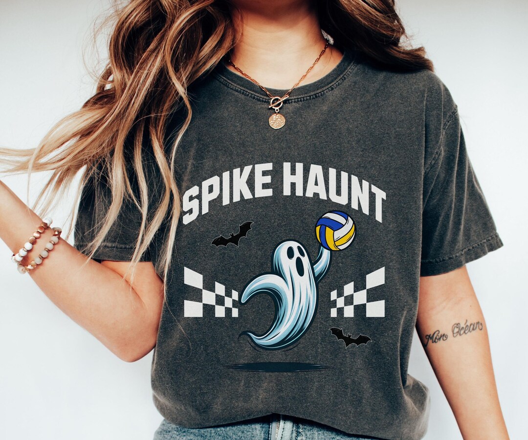 Comfort Colors Retro Ghost Volleyball Halloween Shirt - Etsy
