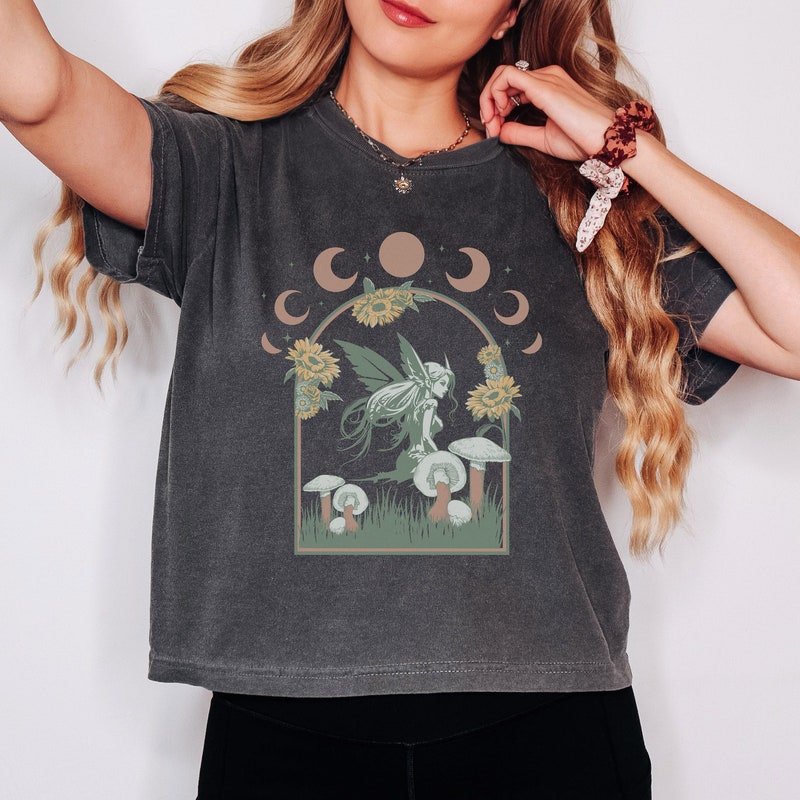 Mushrooms Shirt Crop Top - Etsy