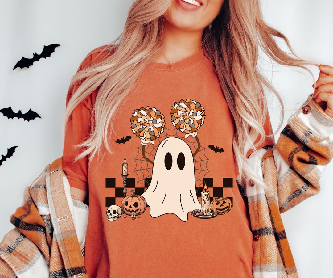 Comfort Colors Retro Ghost Cheer Halloween Shirt - Etsy