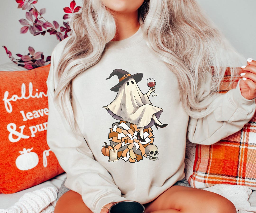Retro Ghost Cheerleader Sweatshirt: Spooky Halloween Mom Hoodie - Etsy