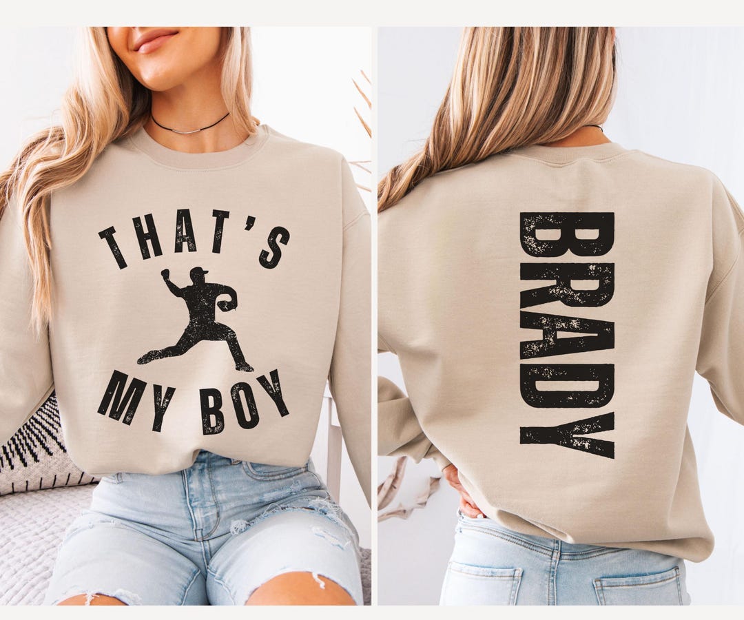 Custom That's My Boy Baseball Pitcher Sweatshirt, Personalized Gift for ...