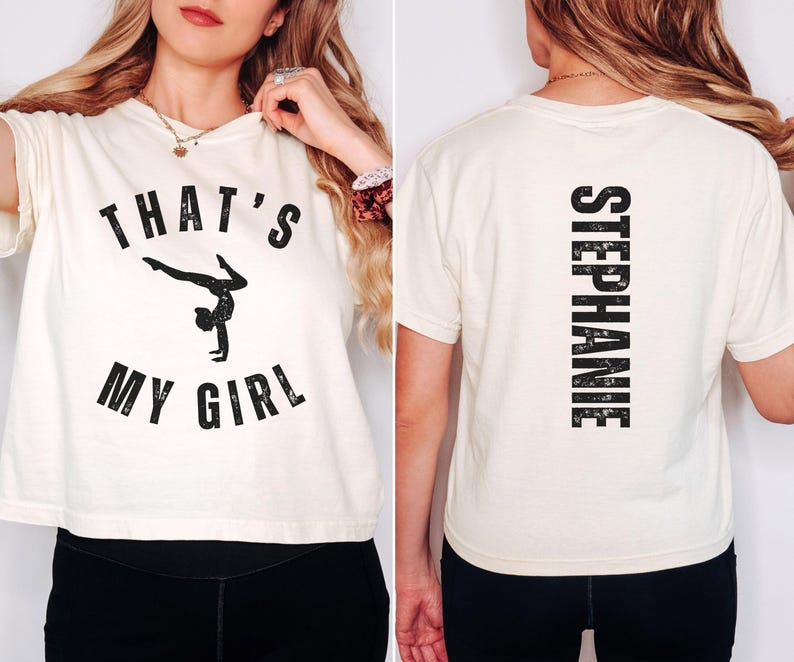 Custom Gymnastics Mom Comfort Colors Crop Top, Personalized Gift - Etsy