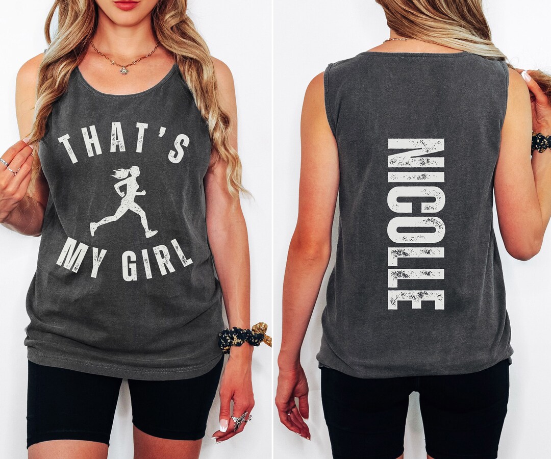 Custom That's My Girl Track Mom Comfort Colors Tank Top, Personalized ...