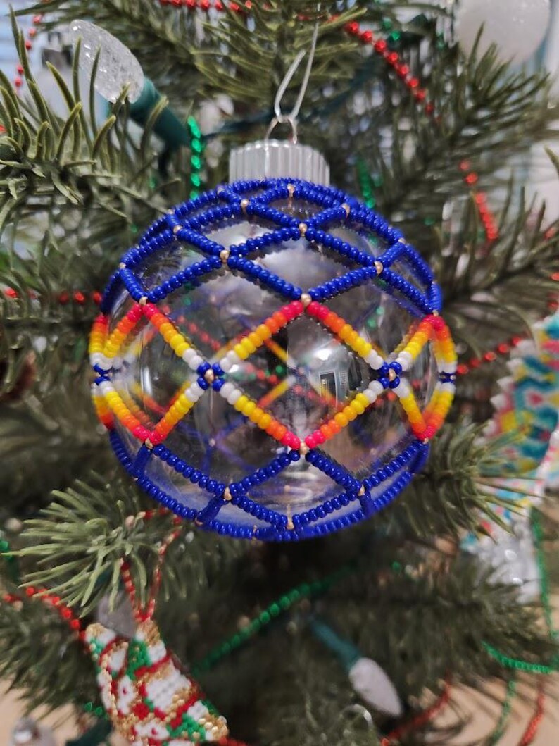 Native American Beaded Christmas Ornaments: Handmade Colorful Czech ...