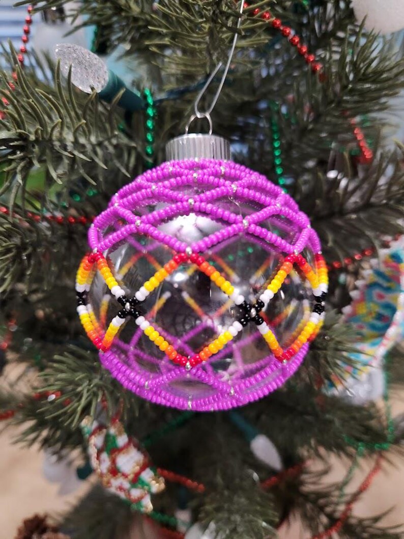 Native American Beaded Christmas Ornaments: Handmade Colorful Czech ...