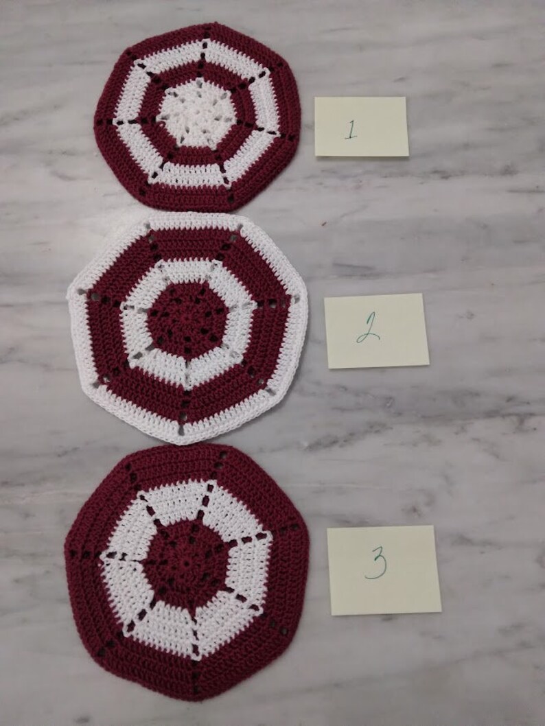 Oklahoma Sooner Double Layer Crochet Coasters Handmade Gift - Etsy