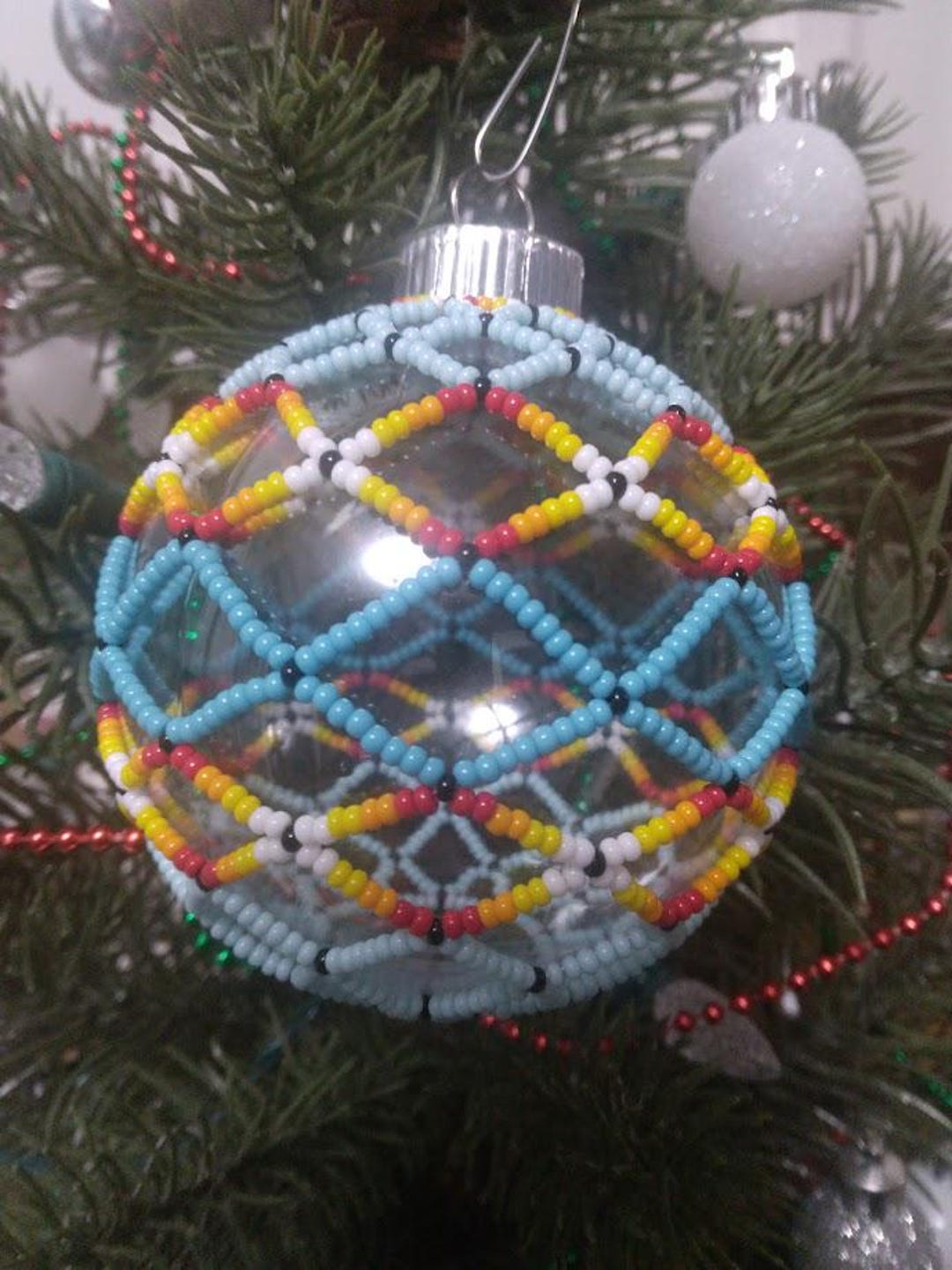 Native American Beaded Christmas Ornaments, Handmade Ornament, Unique ...