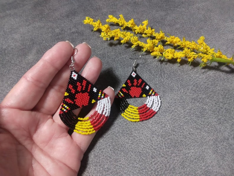 Silenced MMIW Earrings, Handmade Women's Beaded Jewelry, Gift for Her ...