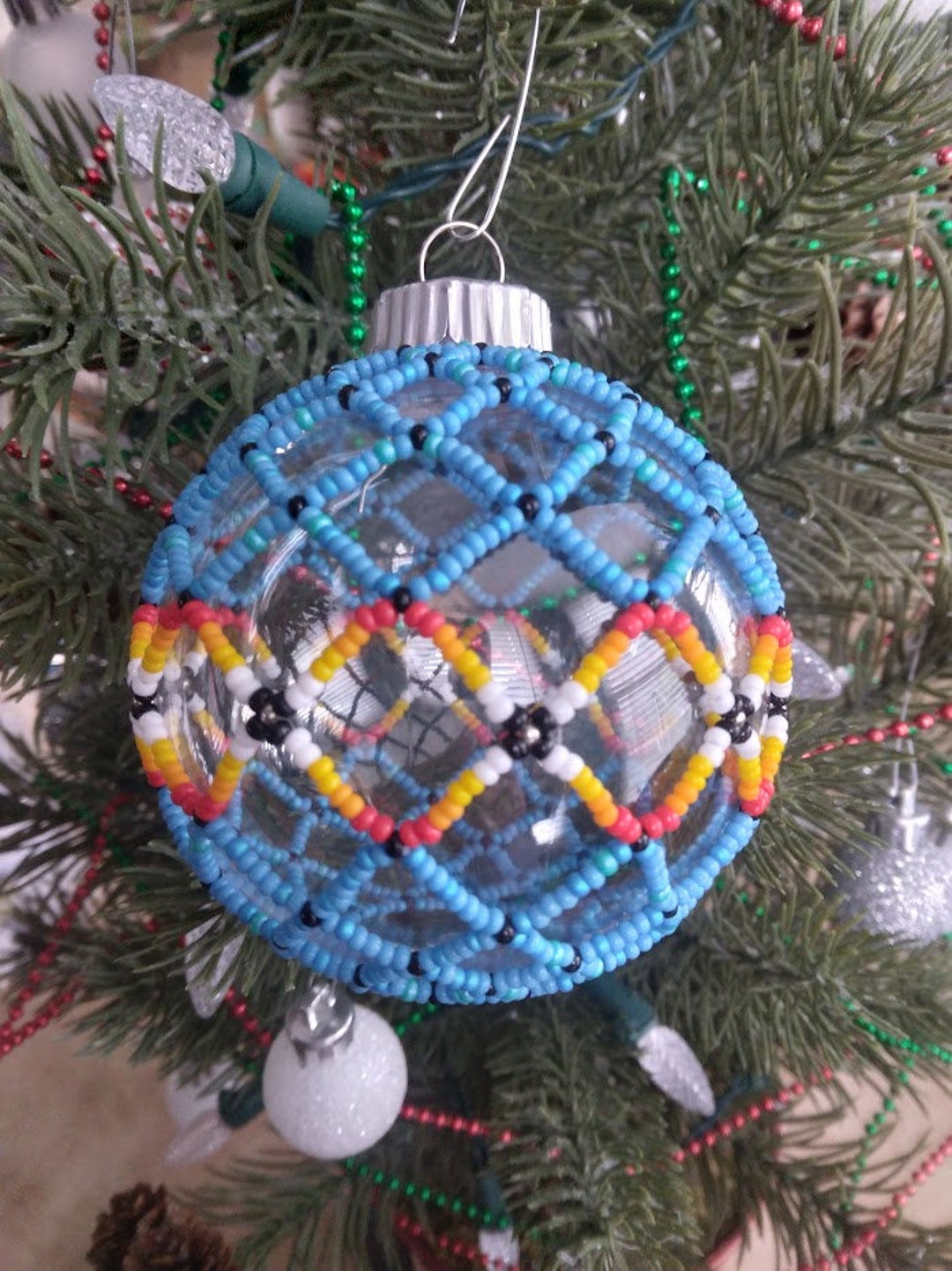 Native American Beaded Christmas Ornaments, Handmade Ornament, Unique ...