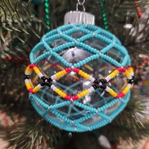 Native American Beaded Christmas Ornaments: Handmade Colorful Czech ...