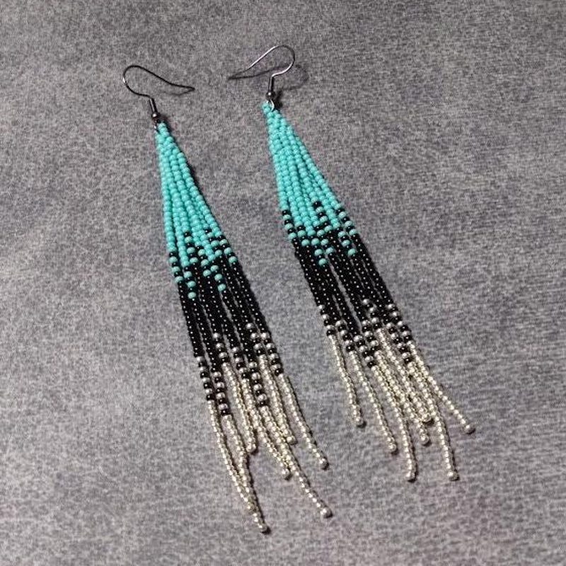 Long Fringe Earrings - Etsy