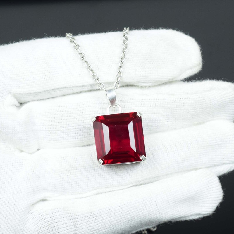 Natural Ruby Pendant - Etsy
