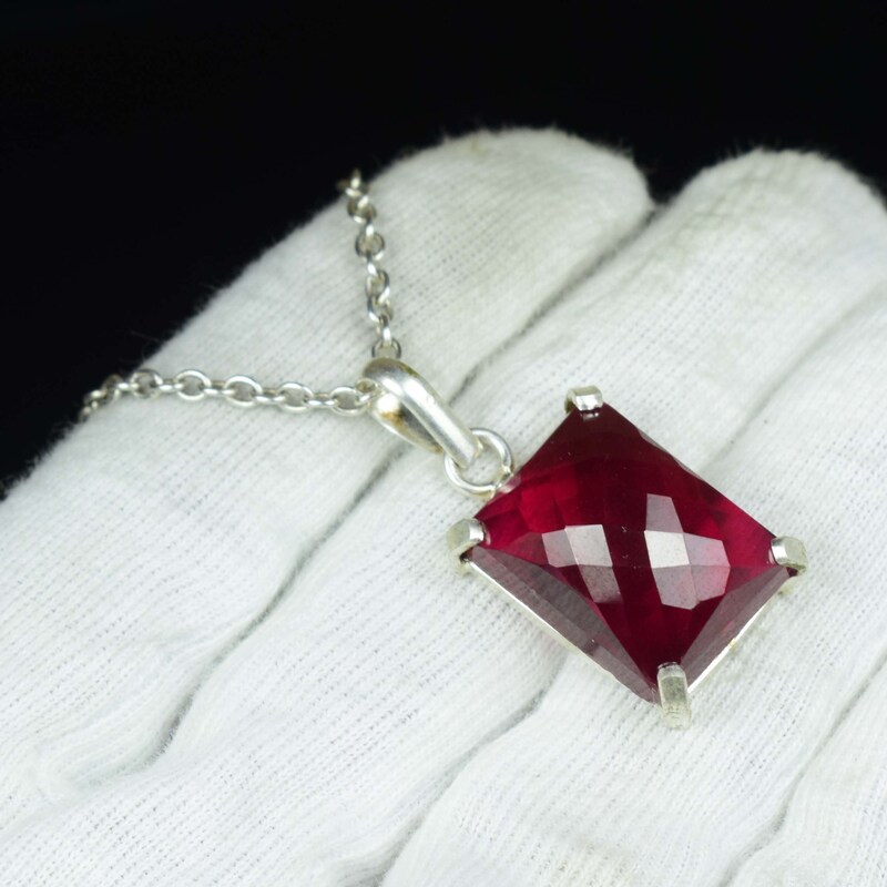 Red Ruby Pendant - Etsy