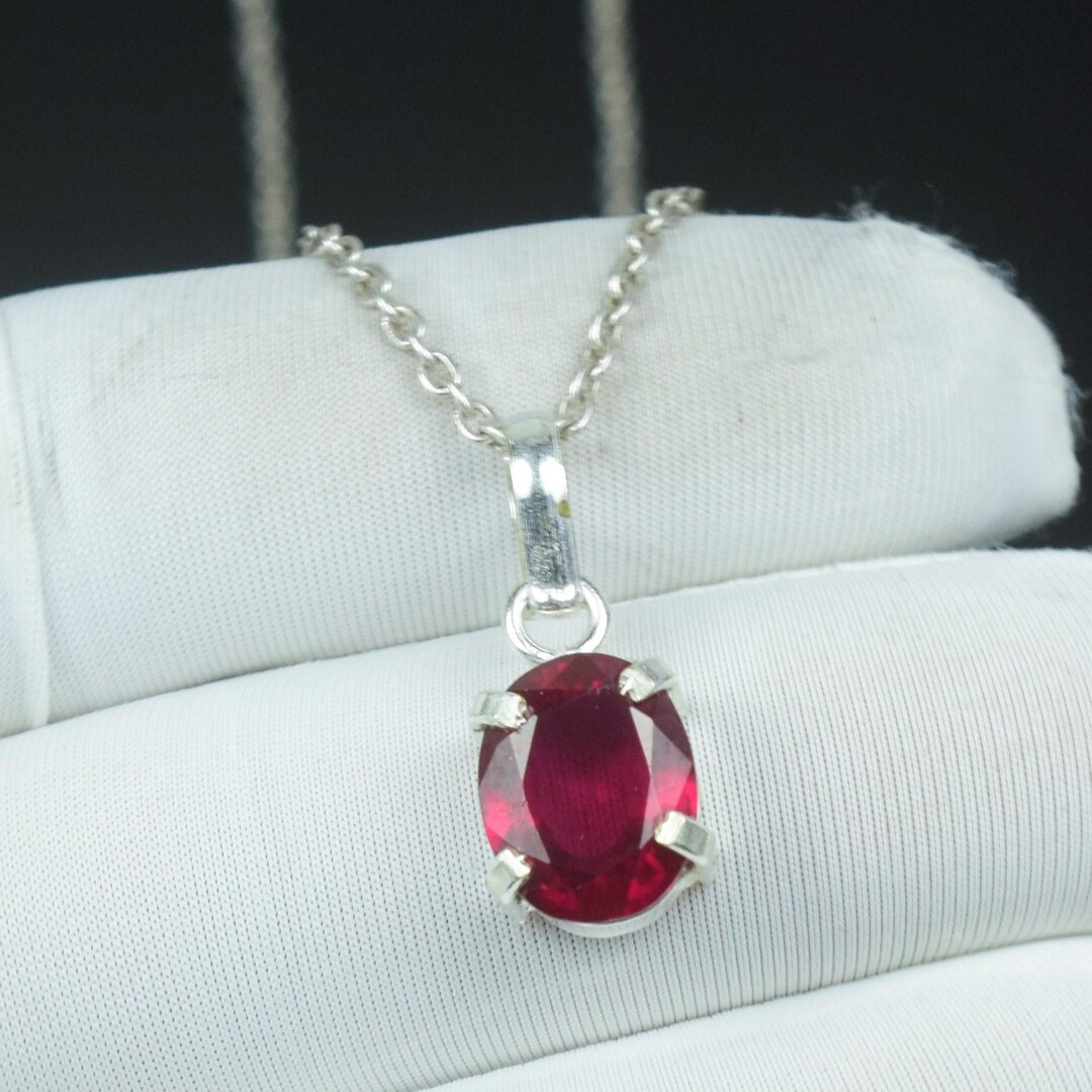 Rare Gemstone Jewelry Red Ruby Pendant | Best Valentine Gift Necklace ...