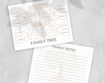 Family Tree Template PDF - Etsy