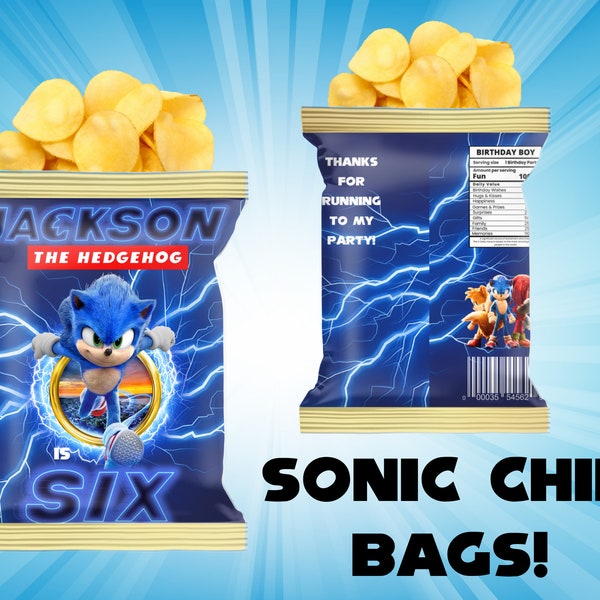 Sonic Chip Bags Party - Etsy