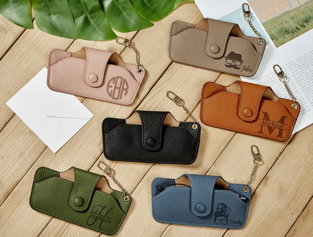 Leather Eyeglasses Case Sunglasses Holder Eyewear Protector Soft ...
