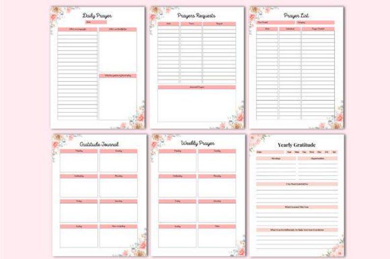 Editable Prayer Journal Canva Template, Faith Planner Bundle,digital ...
