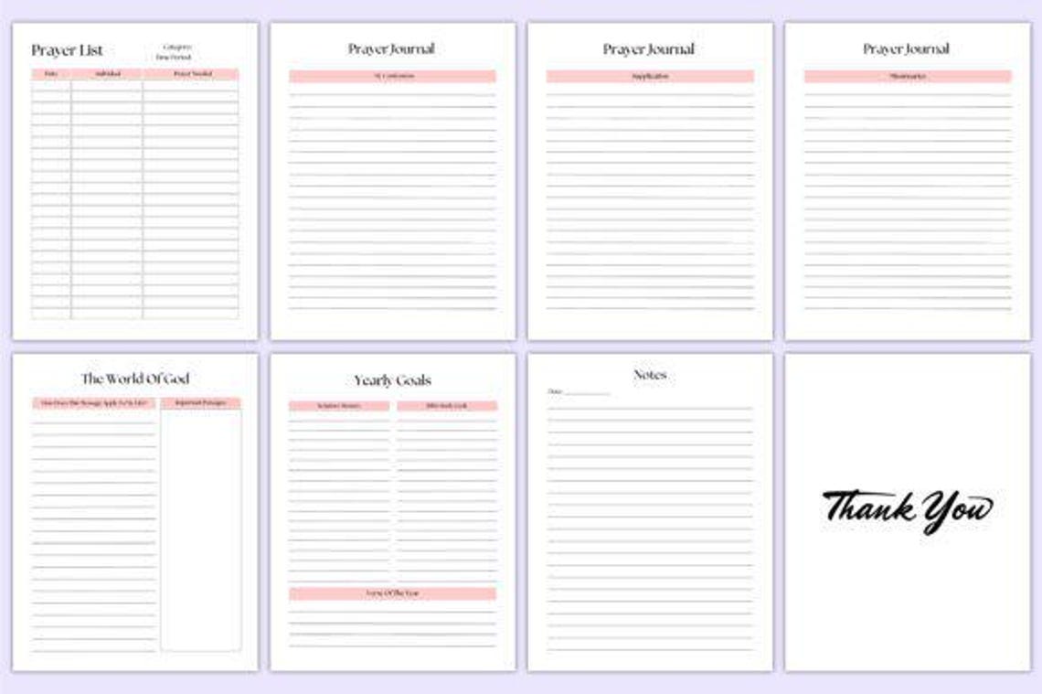 2025 Prayer Journal Canva Template, Prayer Journal Template, Prayer ...