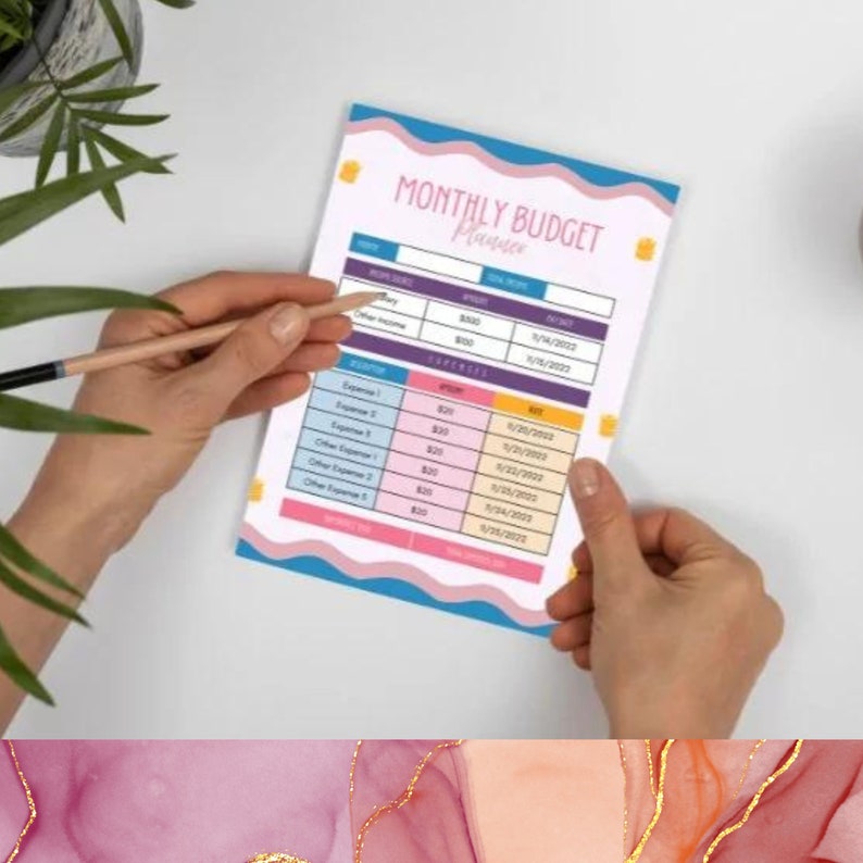 Colorful Budget Planner Canva Template, Budget Planner Template ...