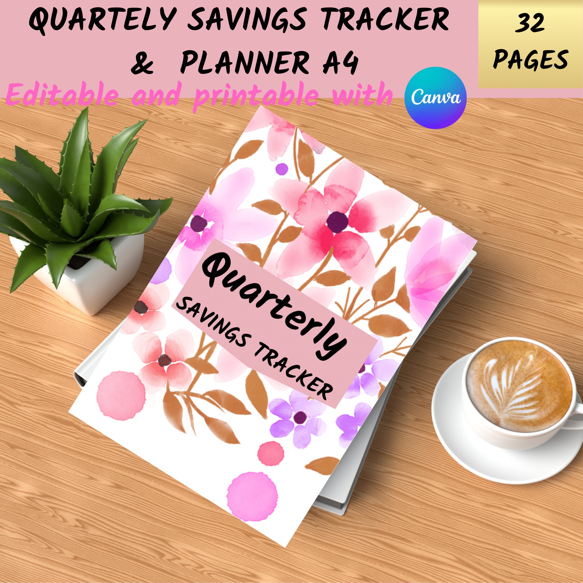 Quartely Savings Tracker & Planner Budget Planner Finance - Etsy