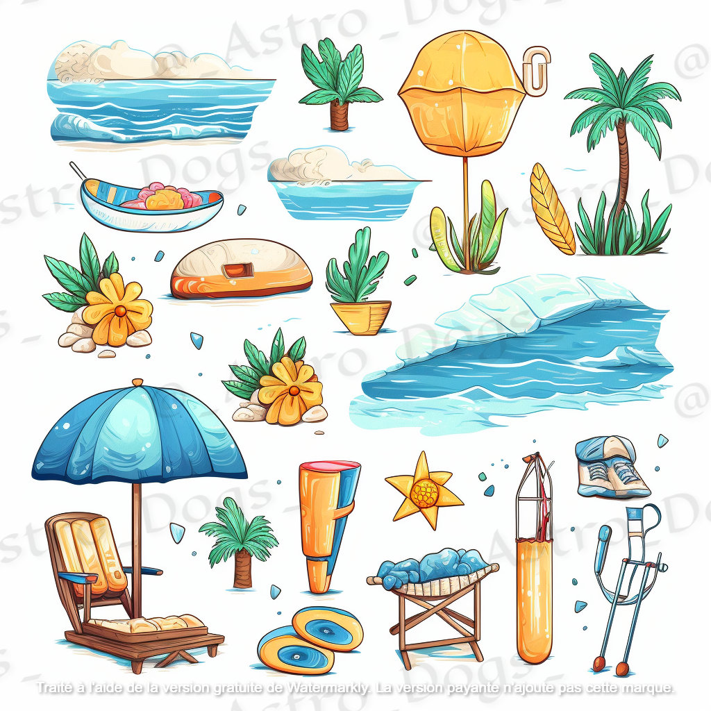 120 Bundle Clip Art Beach / Summer - Etsy