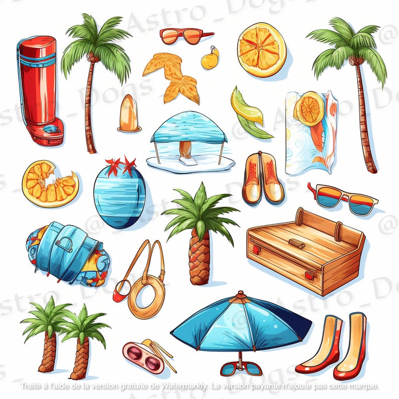 120 Summer Beach Clip Art Bundle - Etsy