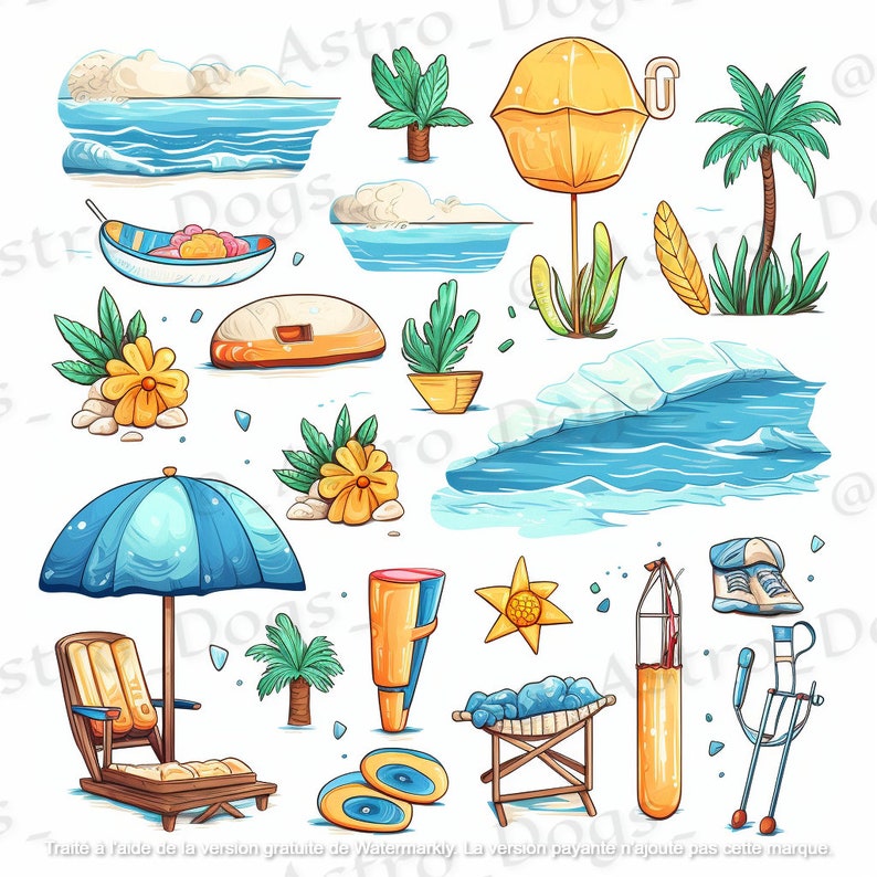 120 Summer Beach Clip Art Bundle - Etsy
