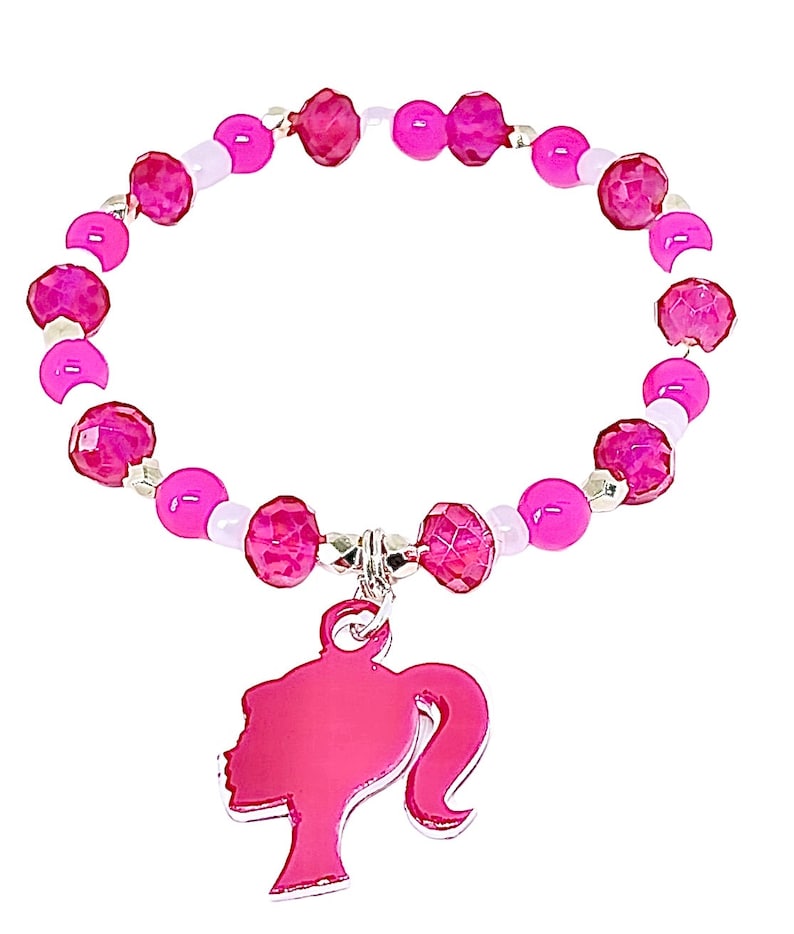 Pink Barbie Charm Bracelet - Etsy