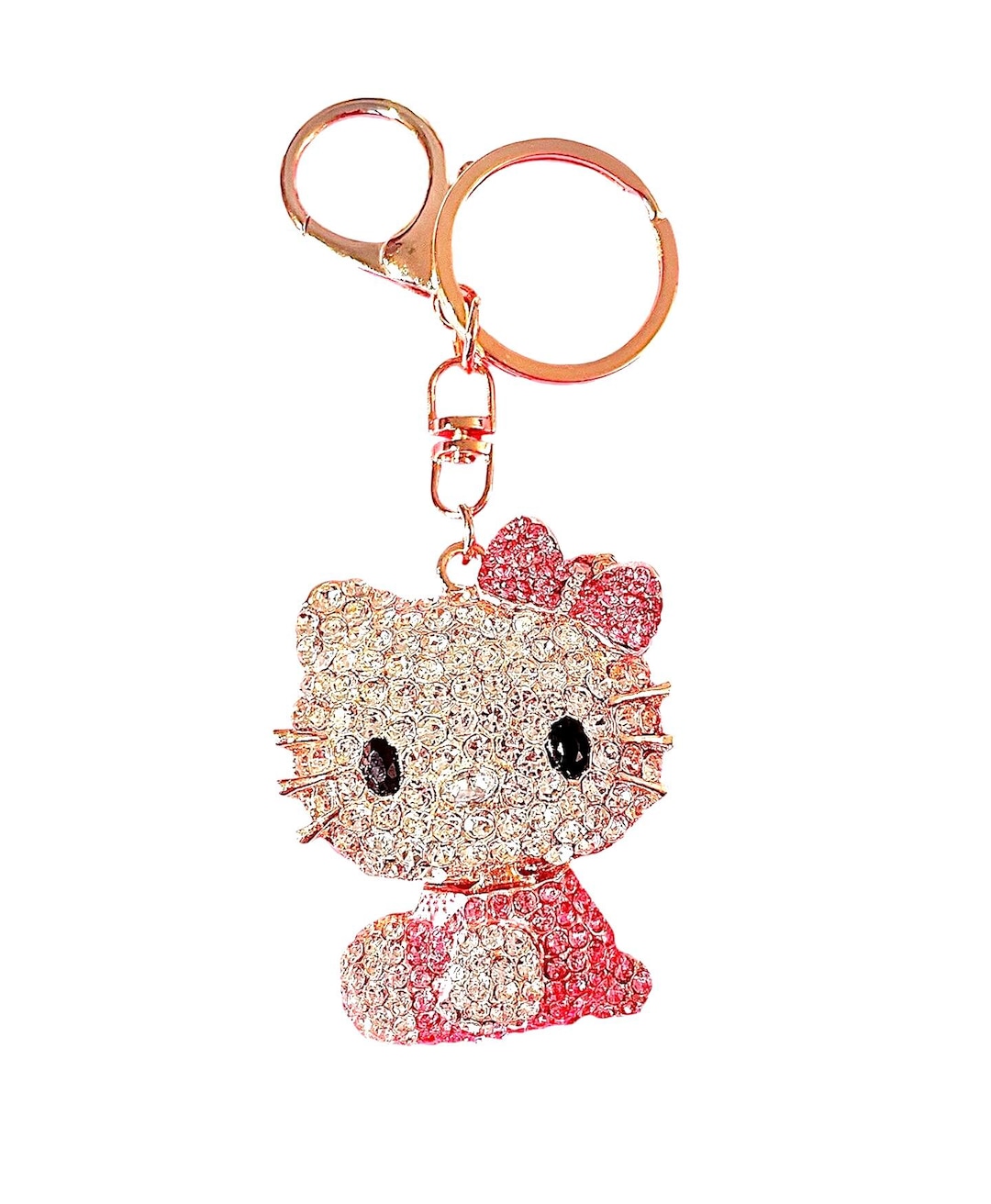 3-D Adorable Sanrio This **hello Kitty Rhinestone Keychain** Features ...