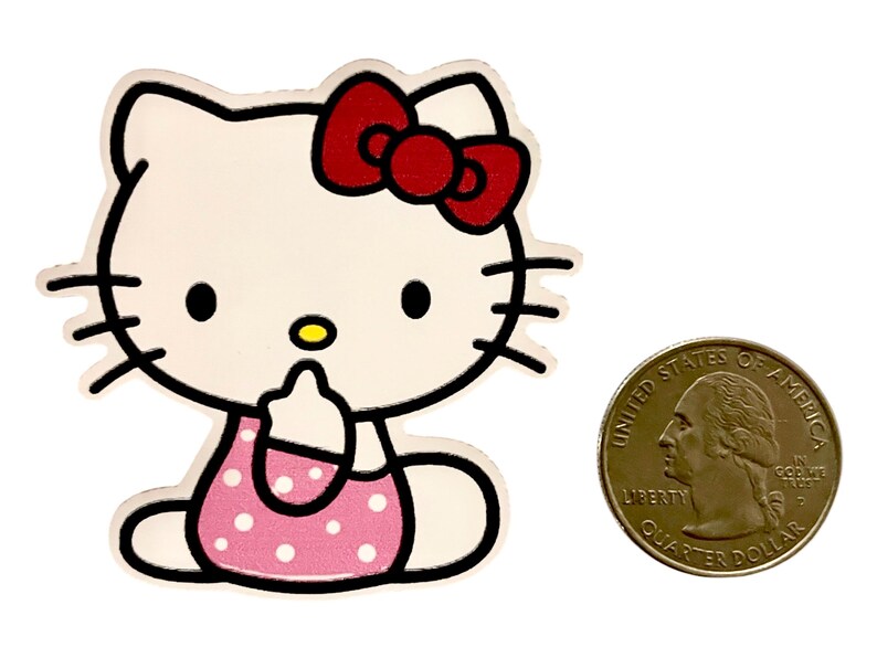 Hello Kitty (middle Finger) Sticker Size 2.2 X 2.2 In - Etsy