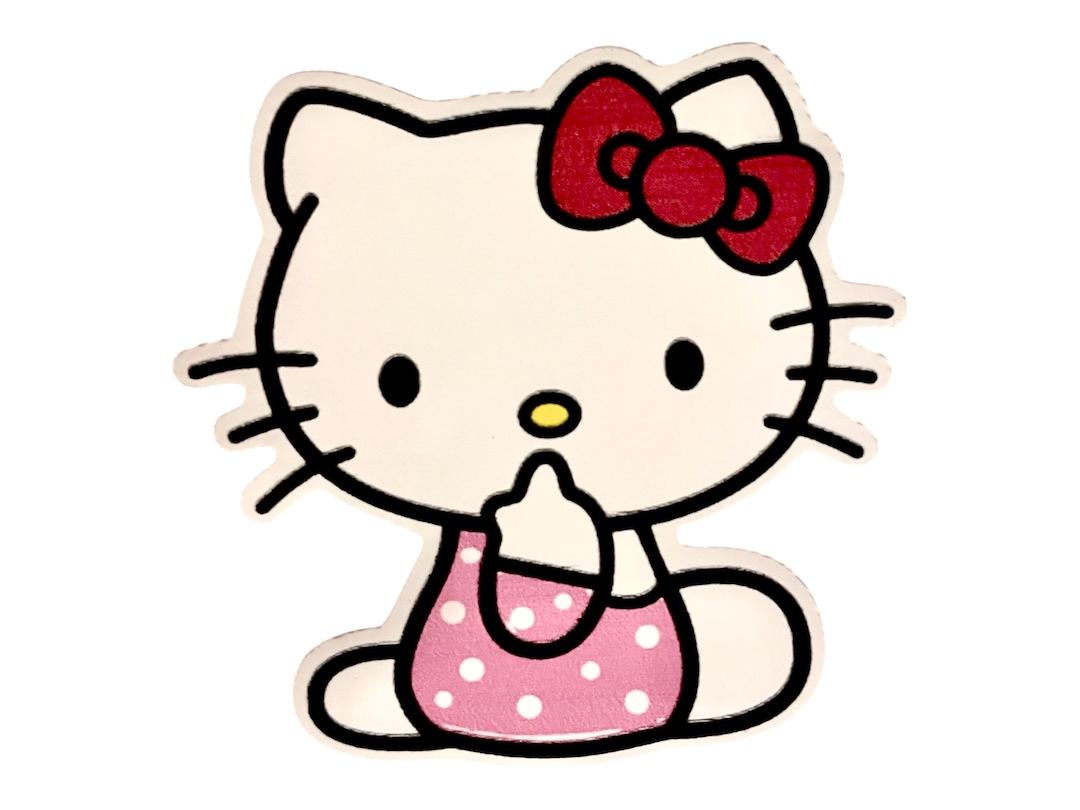 Hello Kitty (middle Finger) Sticker Size 2.2 X 2.2 in —ATTENTION Avoid ...